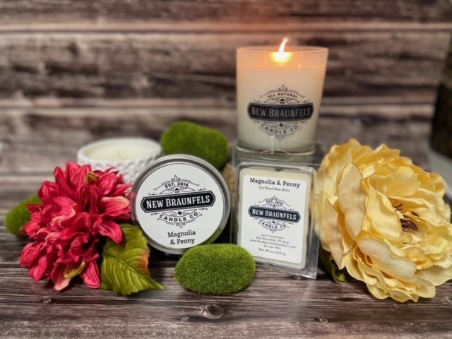 Magnolia & Peony Candle | New Braunfels Candle Company